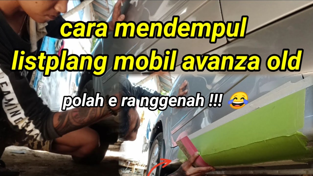 cara dempul listplang mobil toyota avanza old - YouTube