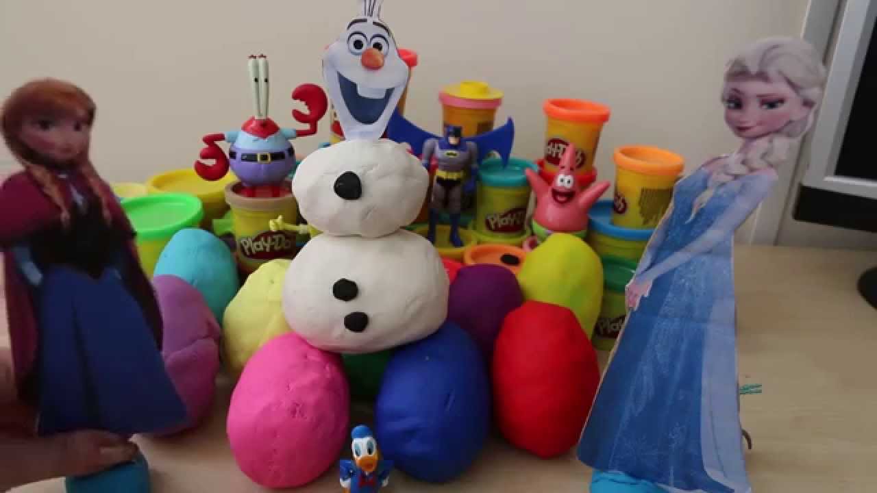 **Frozen** Surprise Play Doh Eggs with Special OLAF Egg - YouTube