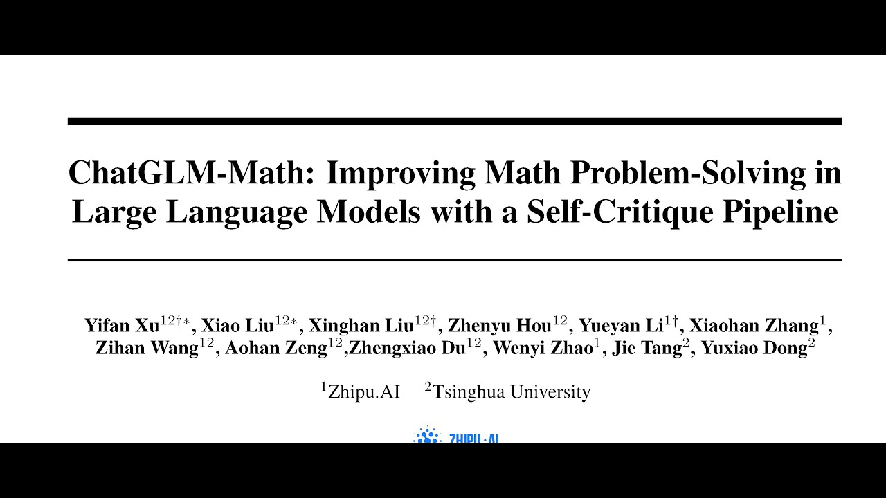 ChatGLM-Math: Improving Math Problem-Solving in Large Language Models with a Self-Critique ...