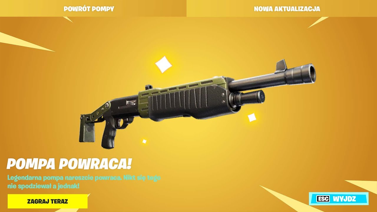 POWRÓT SPAZA W FORTNITE CIĘŻKA POMPA KIEDY I DLACZEGO | Fortnite UPDATE ...