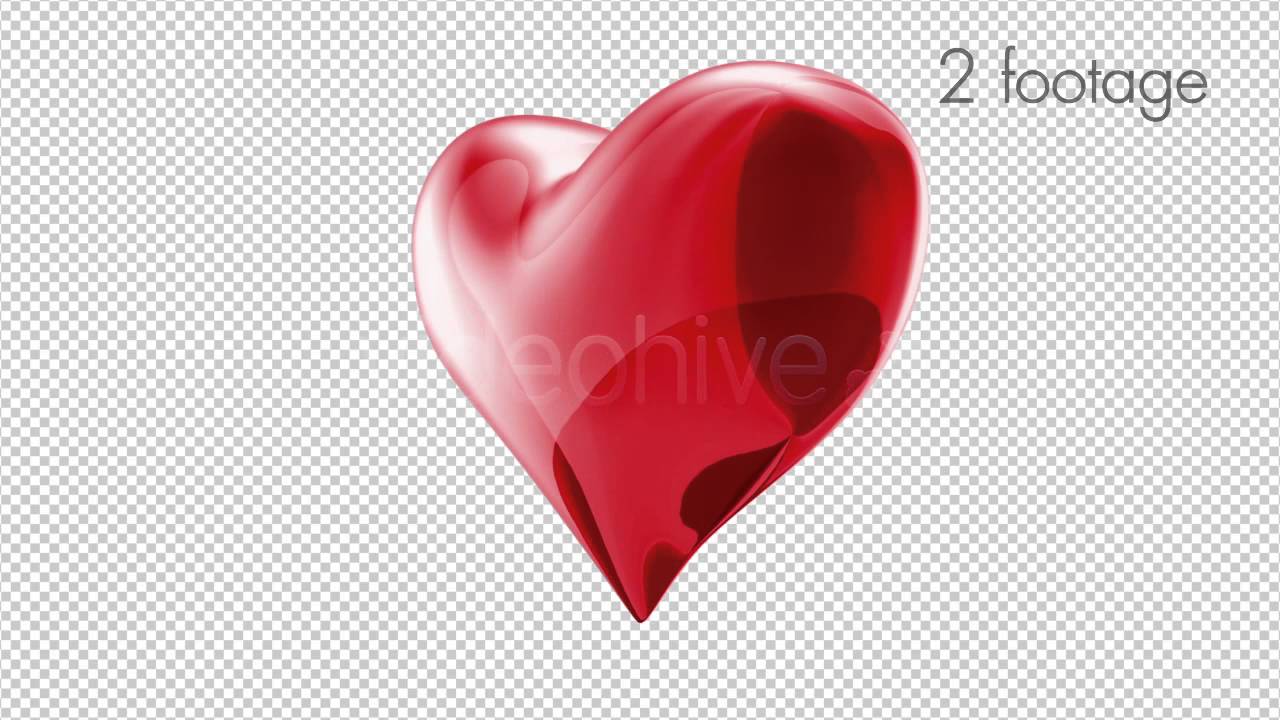 Red Heart and hearts footage with Alpha Channel Download - YouTube