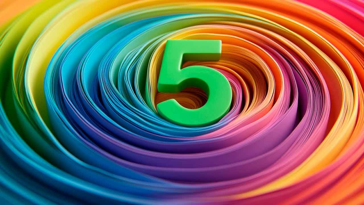 Learning Colors and Counting with Number 5 | Create Number 5 with Play ...