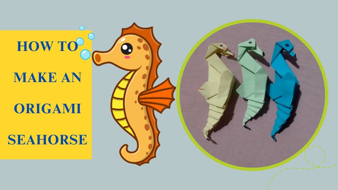 Origami Seahorse | How to Make an Origami Seahorse | Folding paper with ...