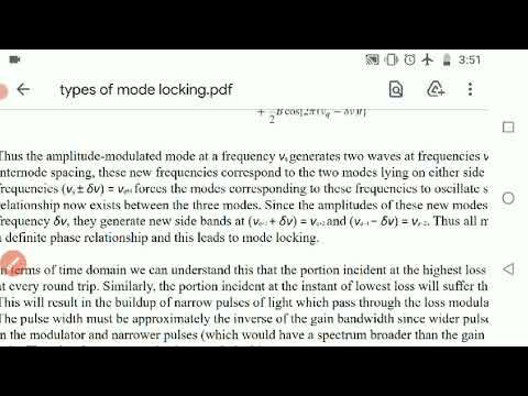 Types of mode locking - YouTube