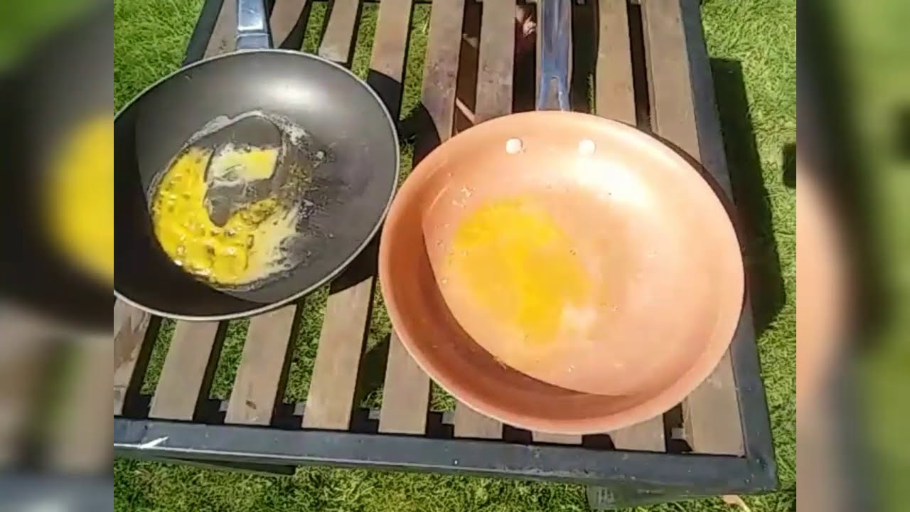 We do experiment for today cooking eggs using the hit from the Sun ...
