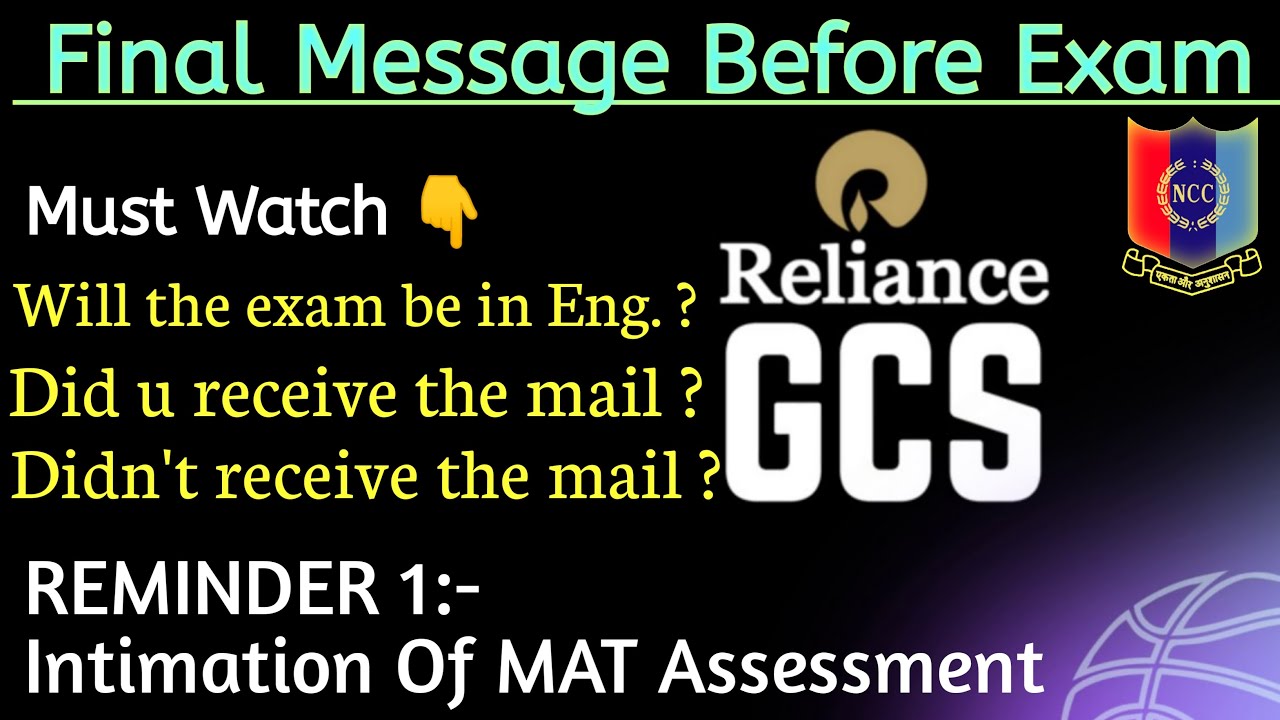 reliance gcs mat paper | reliance gcs security executive | reliance gcs ...