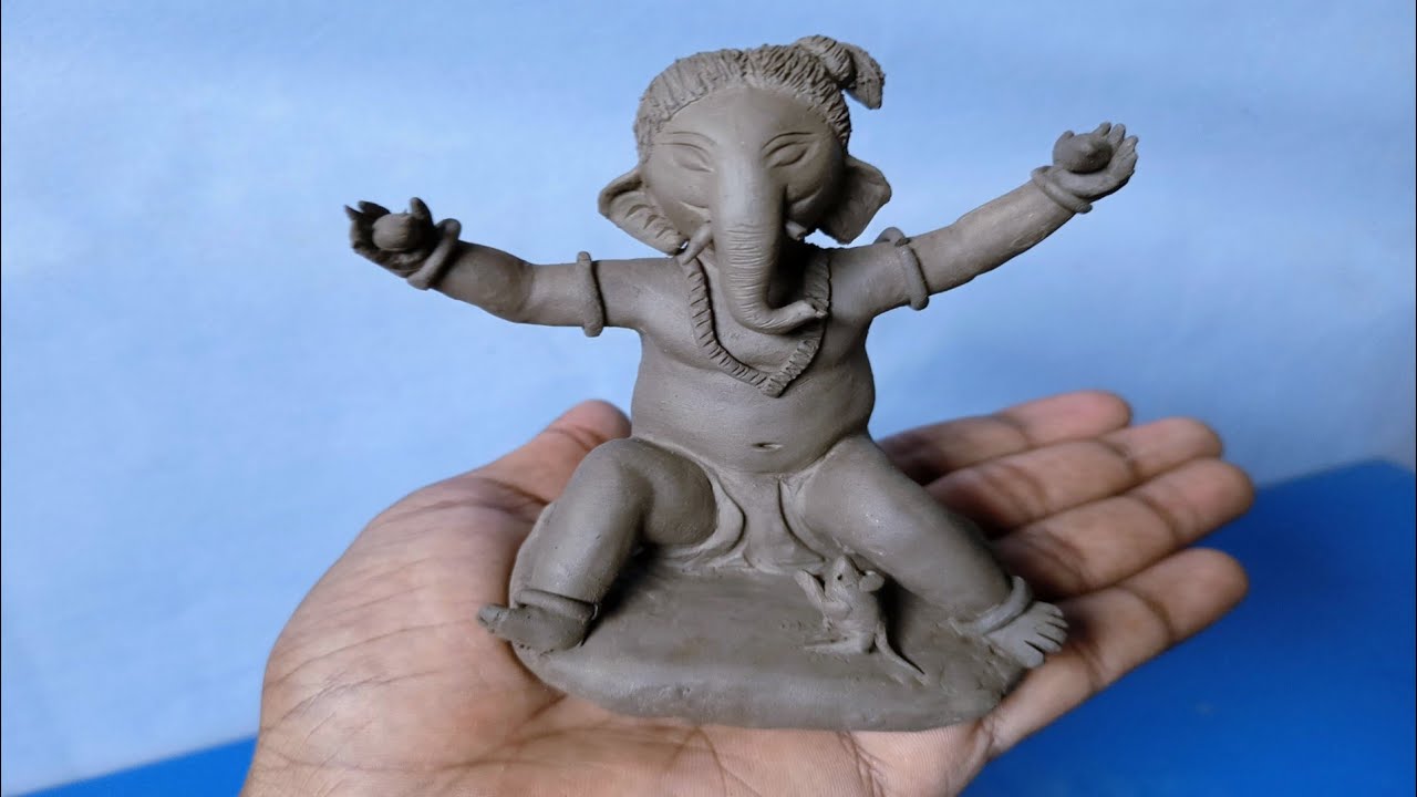 How to make eco friendly bal ganesh murti | Very easy making process ...