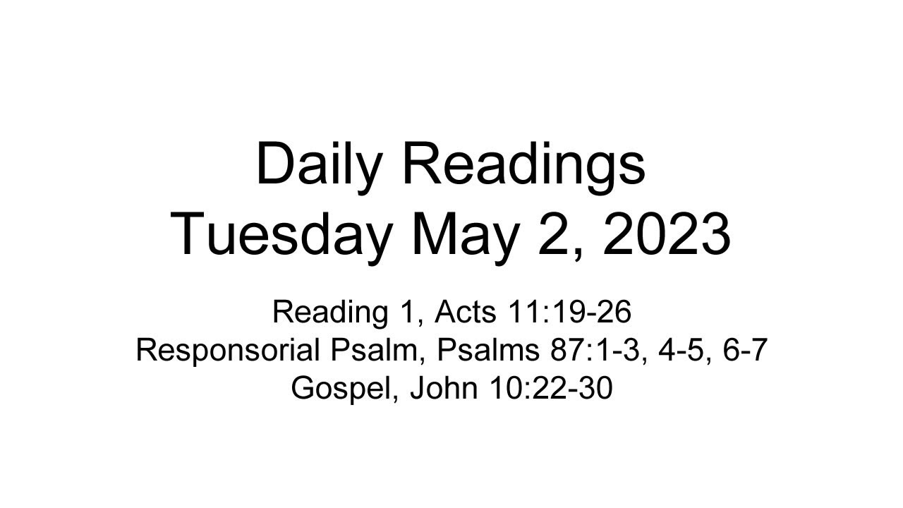 Daily Reading for Tuesday May 2, 2023 - YouTube