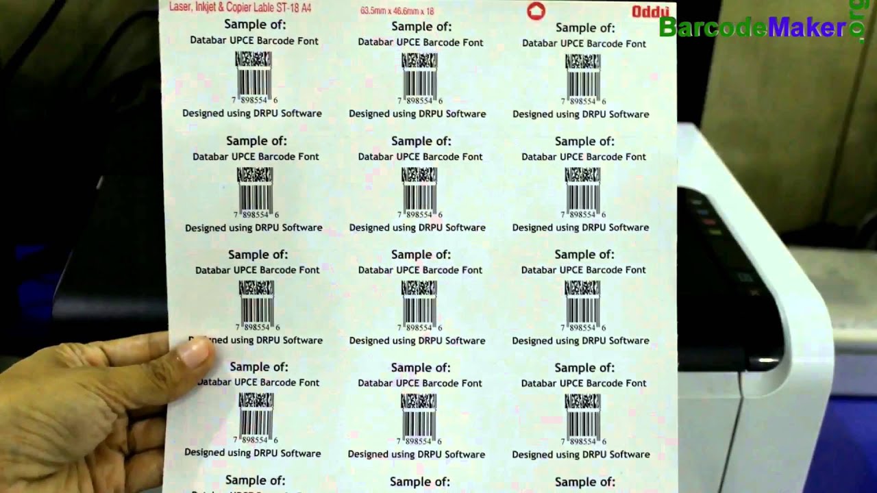 Feature of linear and 2D barcode labels - YouTube