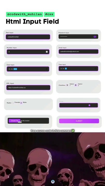 Html Input Fields Codewith Muhilan Css Coding Youtube