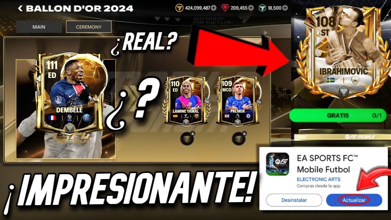 🚨¡URGENTE! BALÓN DE ORO en FC MOBILE! REGALO PARA TODOS y NUEVA ...