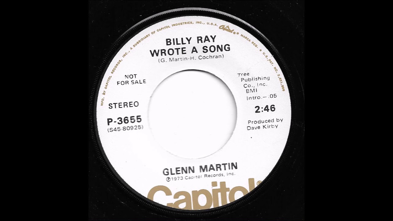 Glenn Martin - Billy Ray Wrote A Song - YouTube
