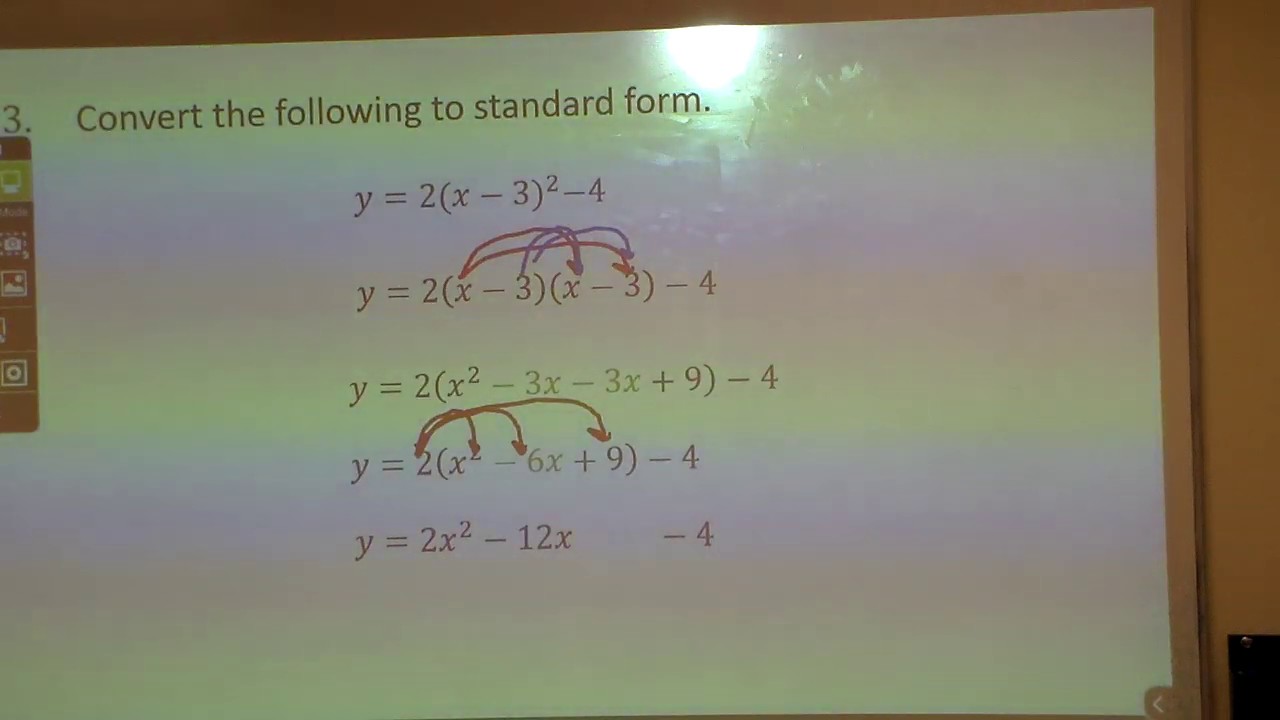 Converting Quadratic Equations to Different Forms - YouTube