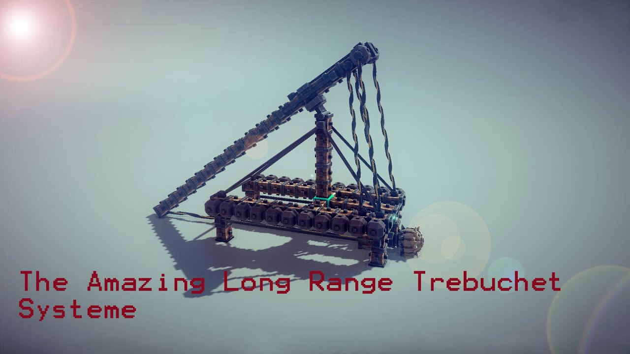Besiege Ultra long range slingshot (trebuchet) - HD - YouTube