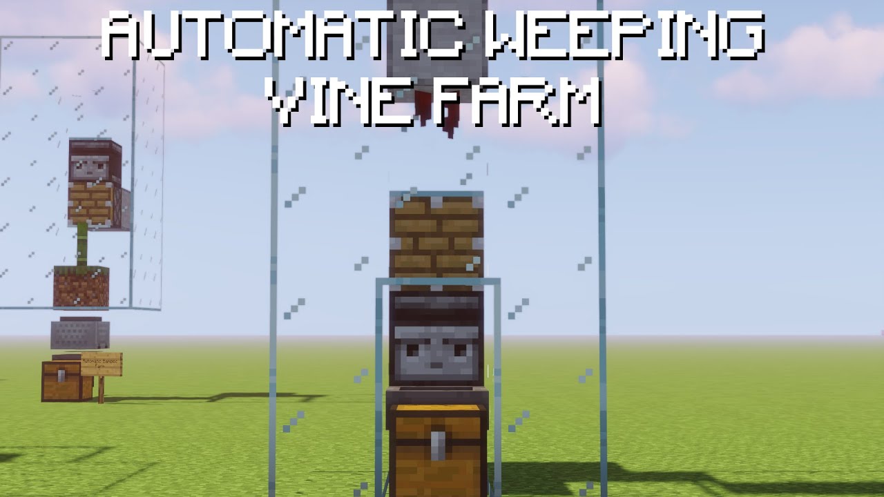 Automatic Weeping Vine Farm - Minecraft Farm Tutorials #16 - YouTube