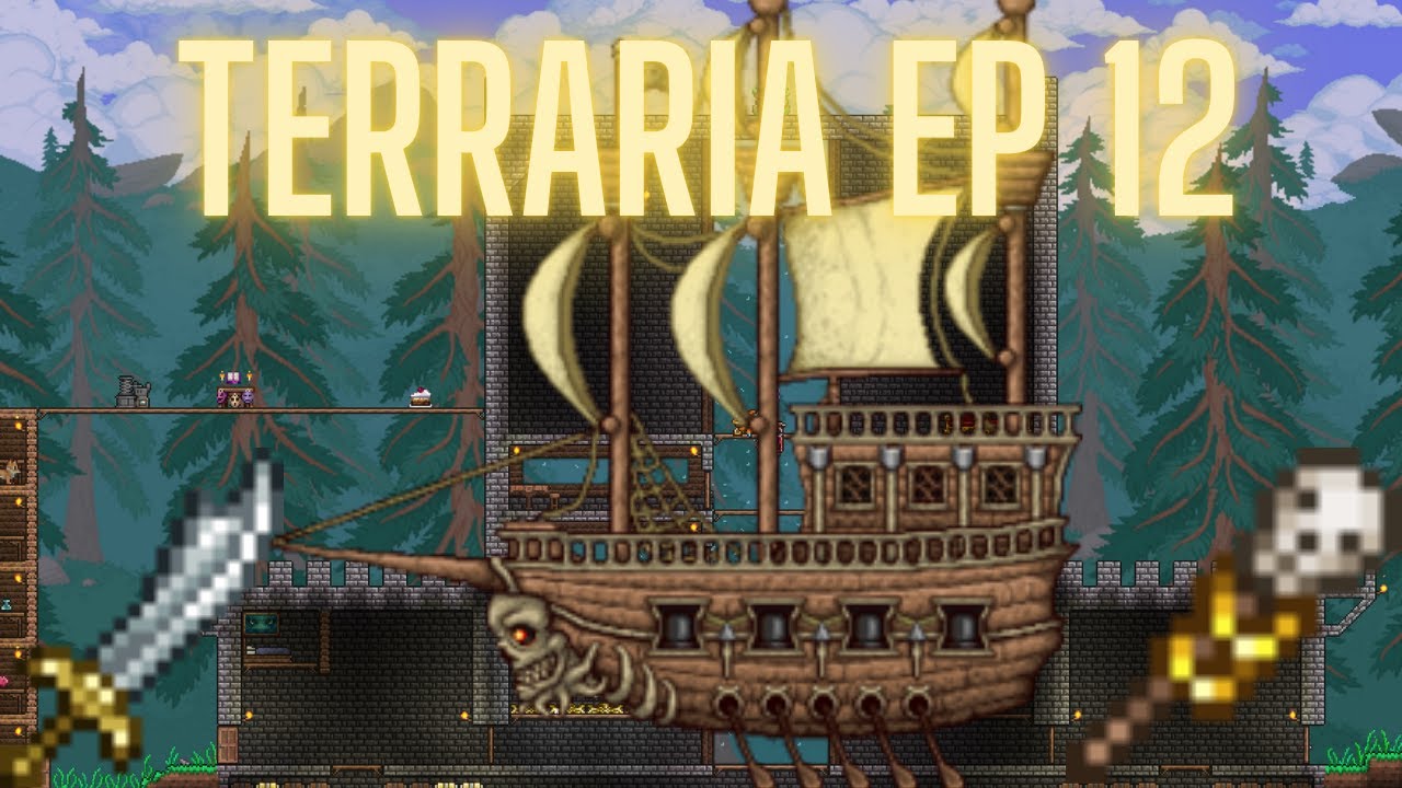 Upgrading the Base and Defeating the Pirate Invasion in Terraria - YouTube