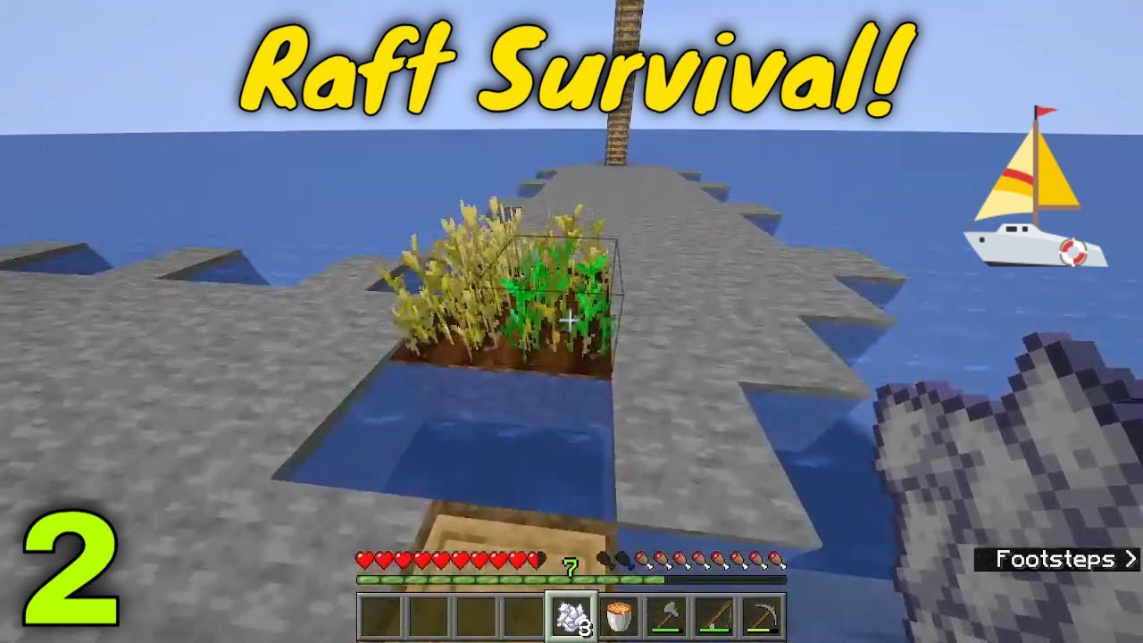 Alone at Sea - Minecraft Raft Survival Episode 2 - YouTube