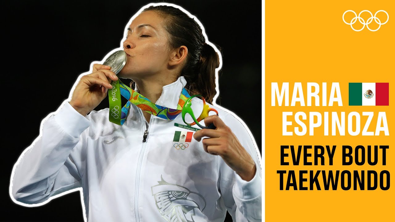 Every Maria Espinoza 🇲🇽 Taekwondo medal bout! 🥋 - YouTube