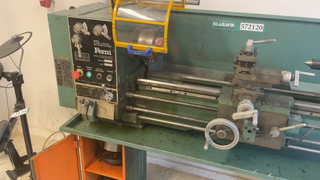 Køb Drejebænk FERM FM-1000/350T, 400V på Klaravik - YouTube