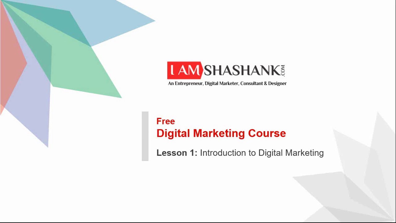 Introduction on What & How to Learn Digital Marketing Lesson 1 - YouTube