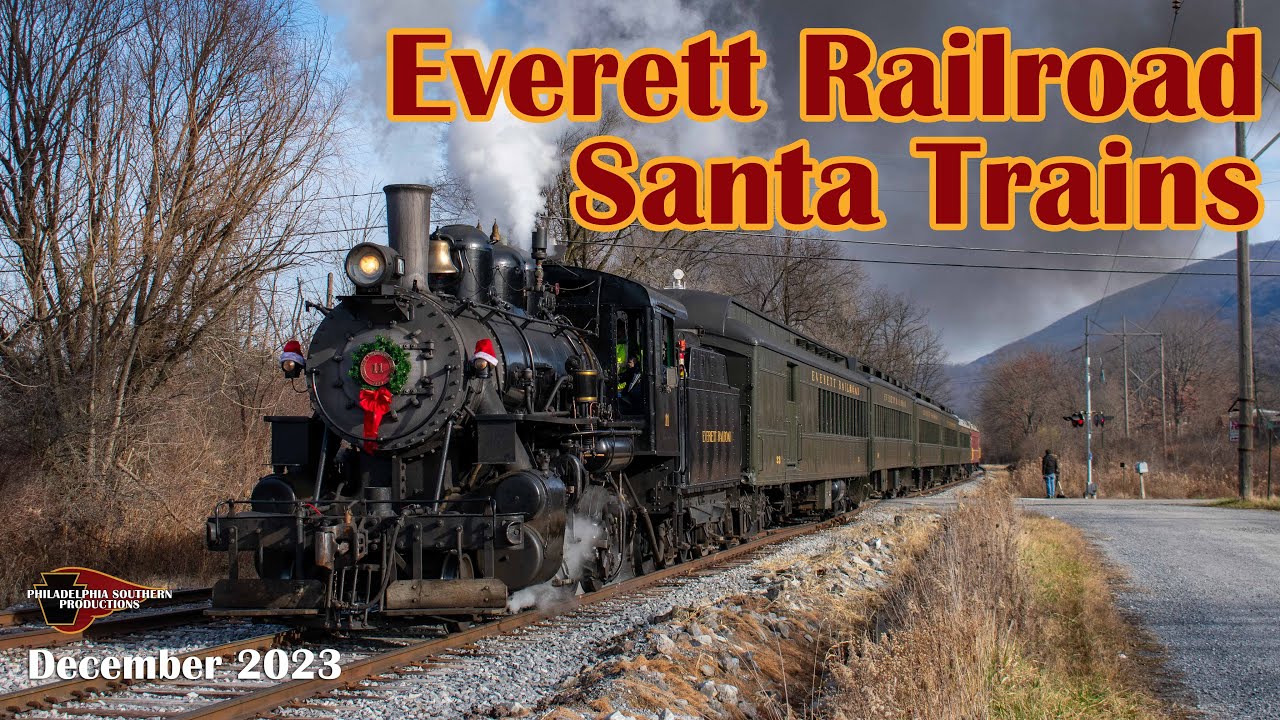 Everett Railroad 2023 Steam-Powered Santa Trains - YouTube