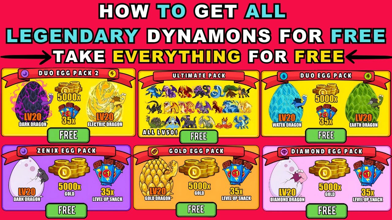 How To Get All Legendary Dynamons For Free 🤩 | Dynamons World New ...