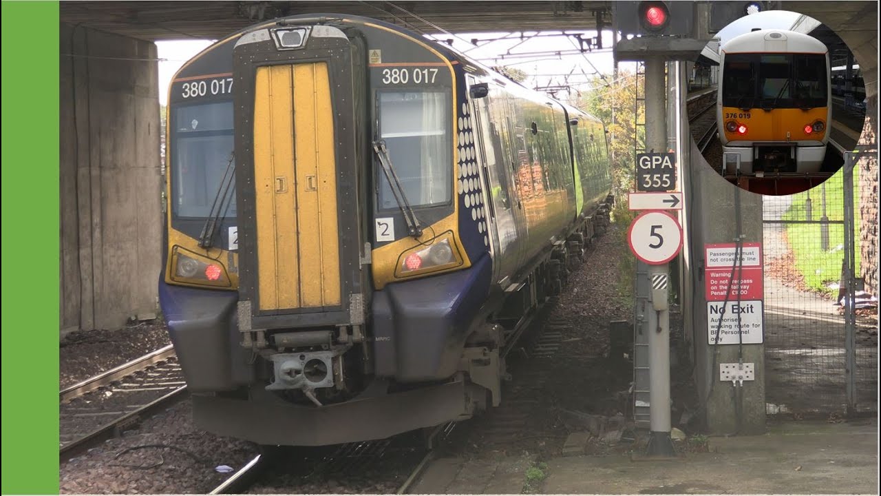 Class 380 departs Ayr - YouTube