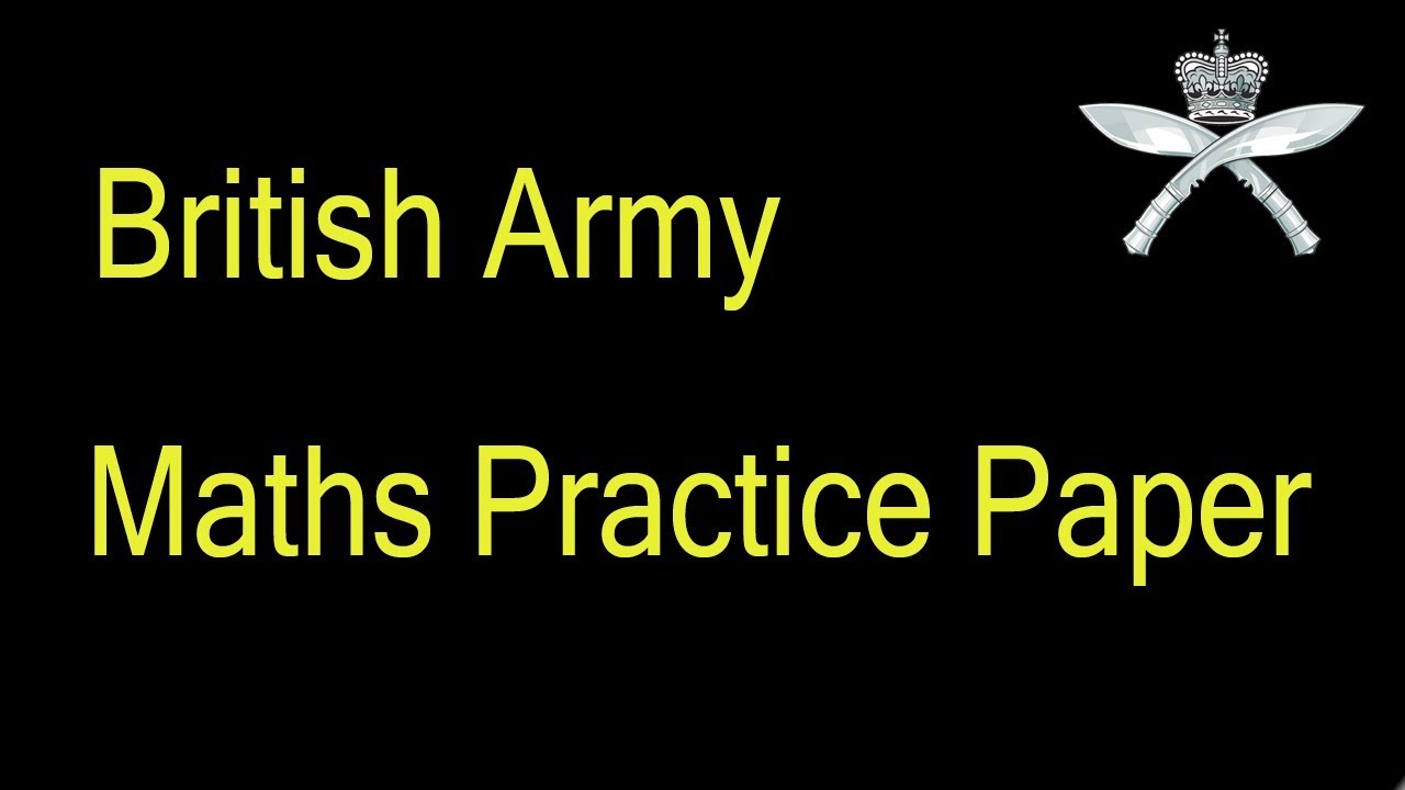 British Army Math Practice Paper - YouTube