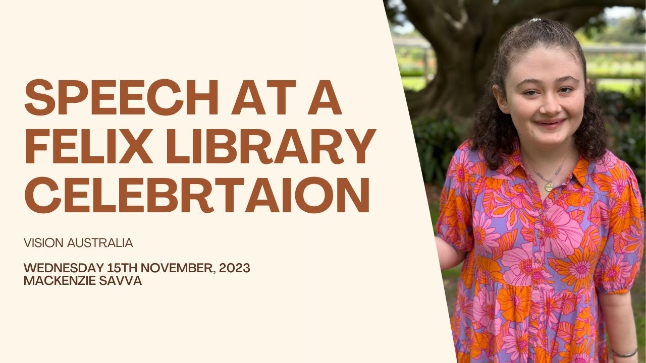 Felix Library 20th Birthday Celebration - Mackenzie's speech - YouTube