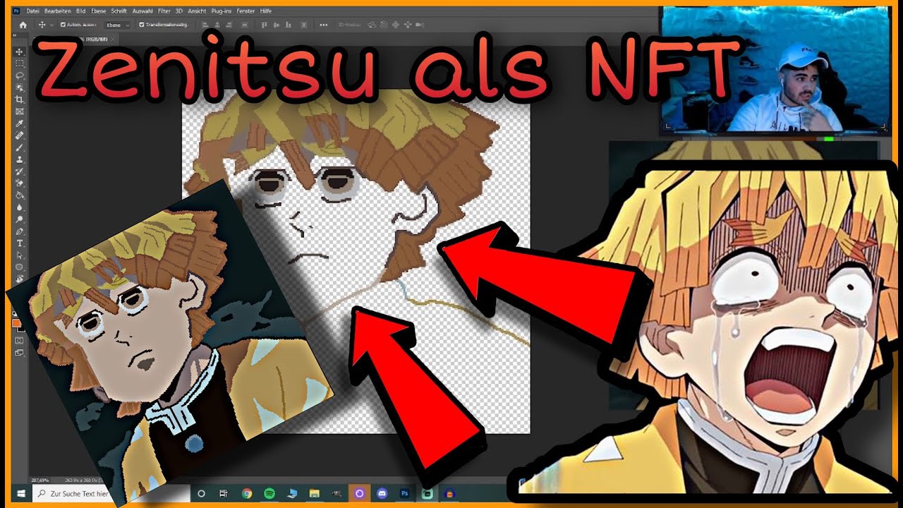 Demon Slayer Zenitsu als NFT🖌| NFT Zeichnen | Viva Etoo - YouTube