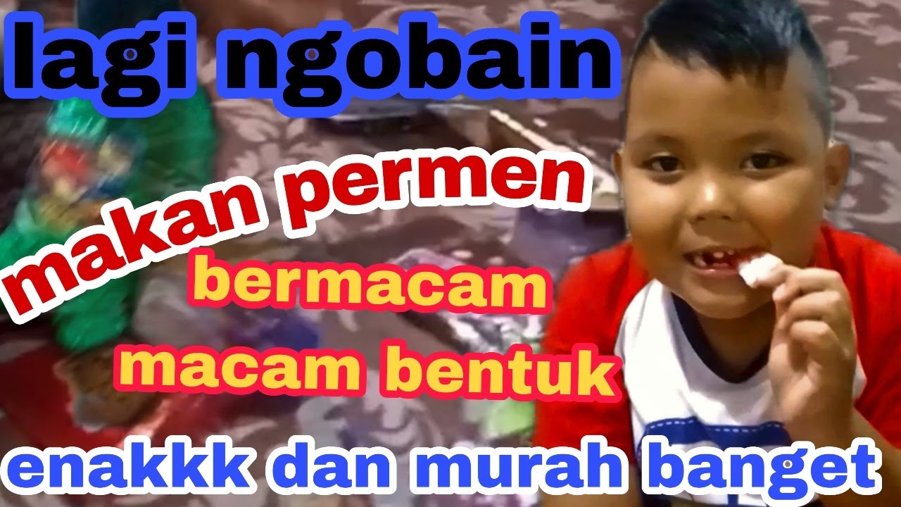 asyik hujan hujan dapat permen dengan aneka bentuk enak banget makan ...