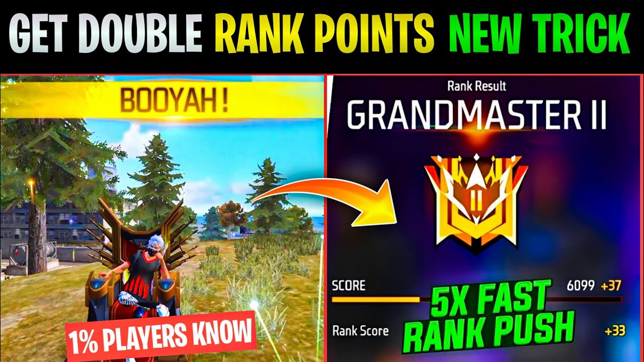 Get Double Rank Points 🔥|| New Rank Push Trick 1% Player Know 🤫 ...
