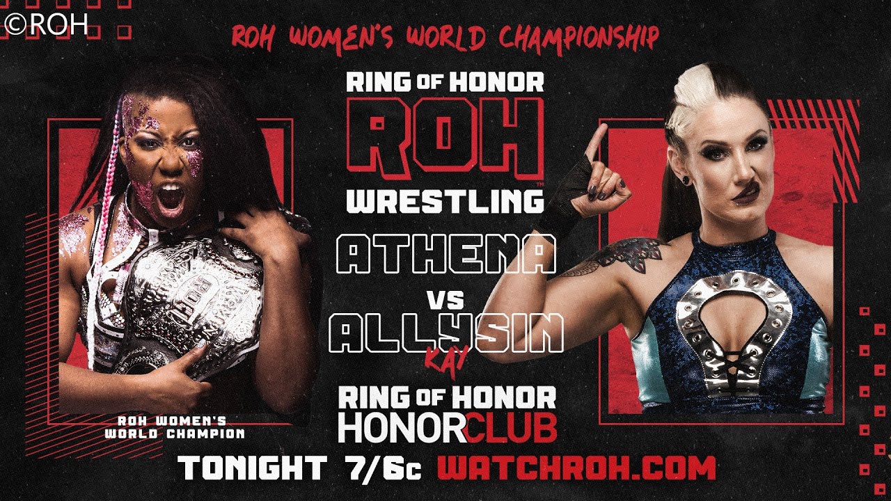 Athena (c) vs Allysin Kay / ROH Women's World Title Match / ROH Honor ...