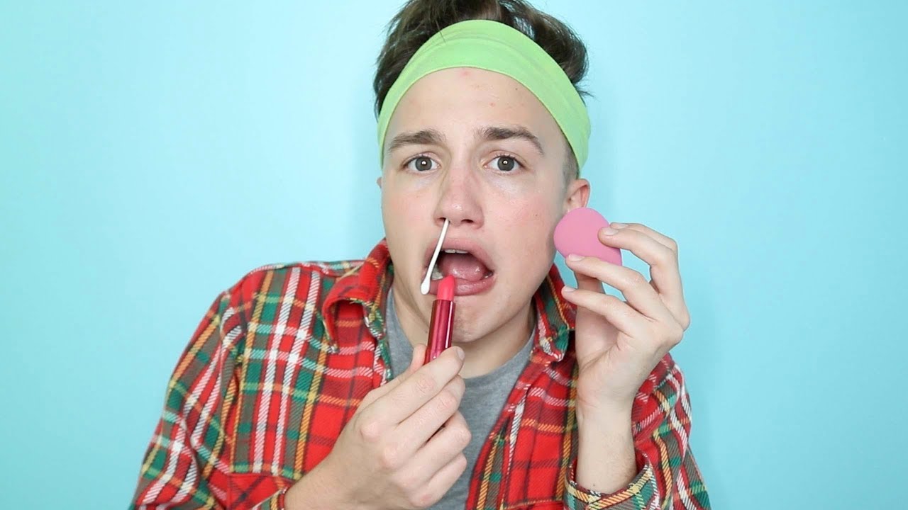 TRYING TO MAKE MY FACE LOOK NORMAL - YouTube