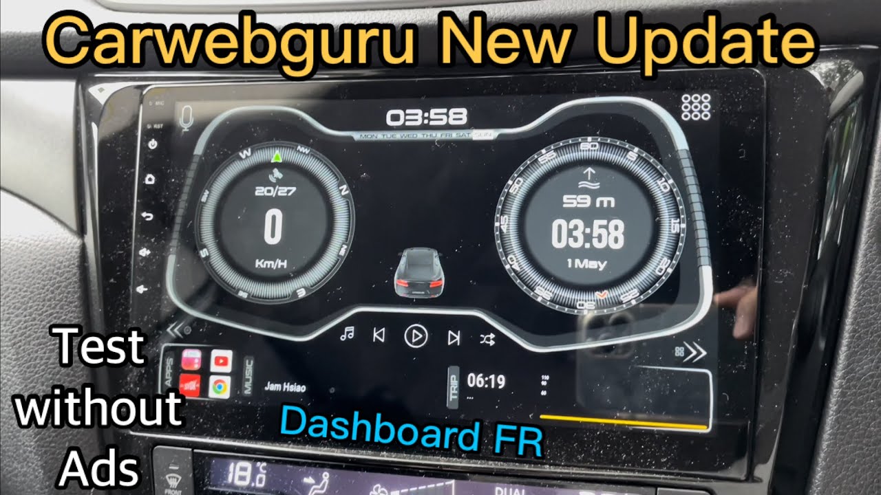 Carwebguru gets a new theme Dashboard FR and Test it without Ads - YouTube