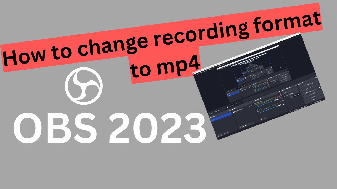 How to change recording format on OBS studio - YouTube