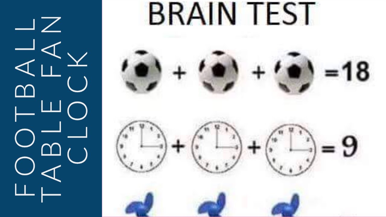 MATHS PUZZLE | FOOTBALL TABLE FAN CLOCK PUZZLE | Quadratic Equation ...
