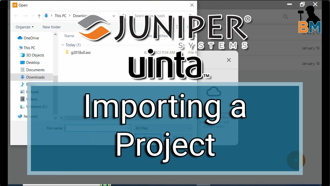 Juniper Uinta: Importing a Project | Bench Mark - YouTube