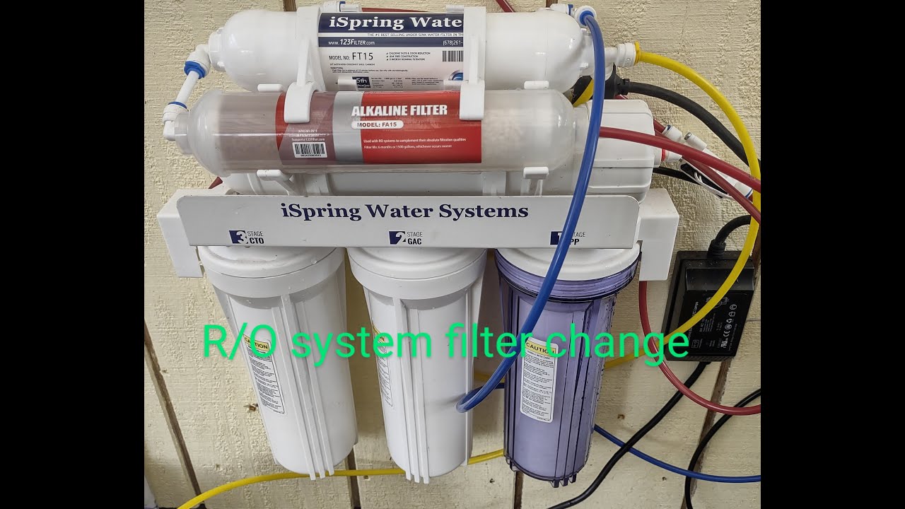 iSpring R/O water system filter change - YouTube