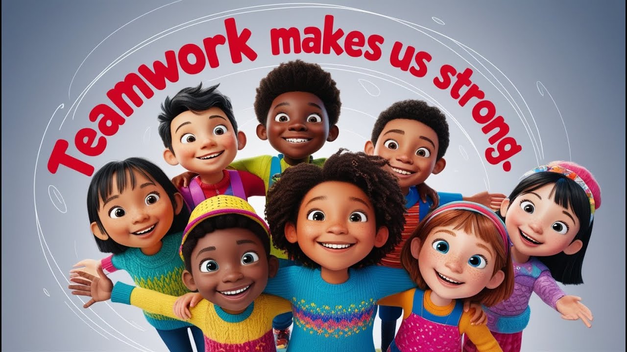 "Teamwork Makes Us Strong" is a fun and educational kids’ song designed to teach - YouTube