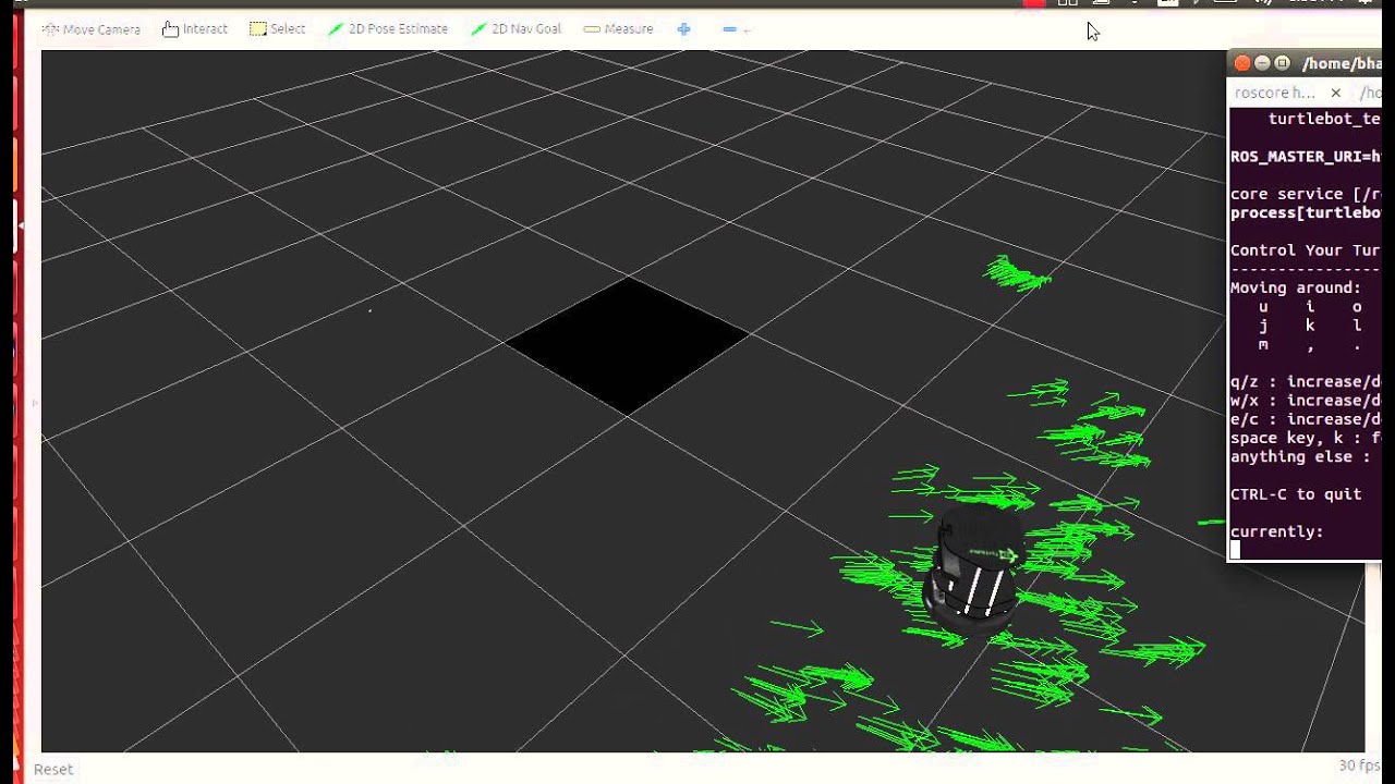Turtlebot Monte Carlo Localization Simulation Youtube