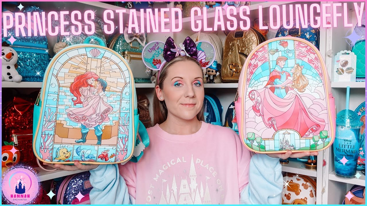 Disney Unboxing Stained Glass Princess Little Mermaid Sleeping Beauty ...