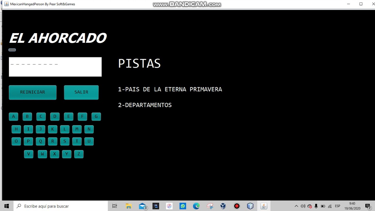 AHORCADO-EN JAVA NETBEANS 8.2 - YouTube