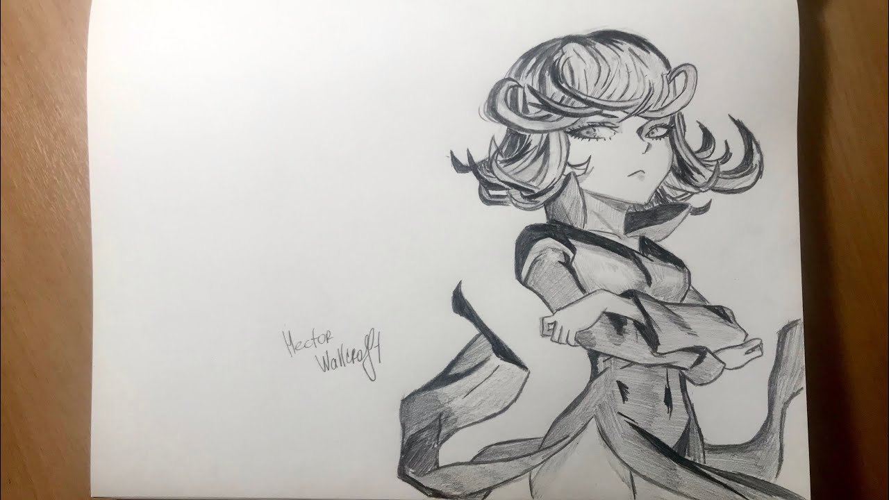 TATSUMAKI PENCIL DRAWING | ONE PUNCH MAN (OPM) - YouTube