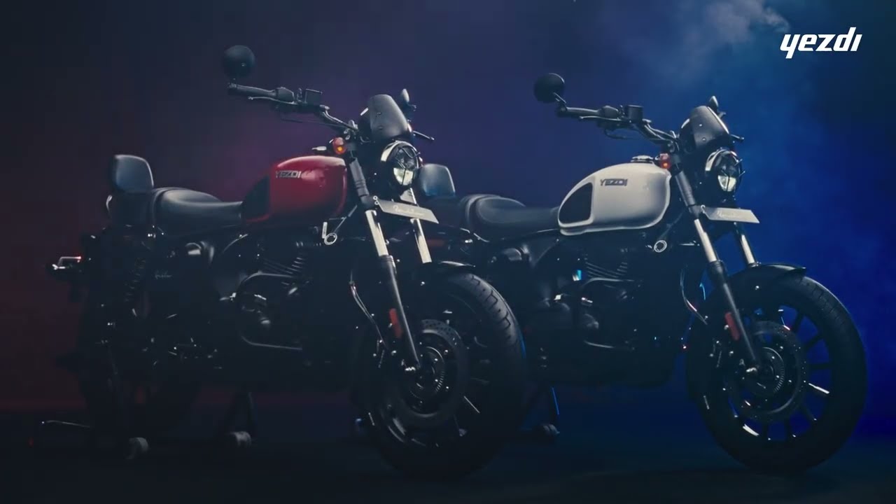 Meet the New Yezdi Roadsters : Inferno Red & Glacial White - YouTube