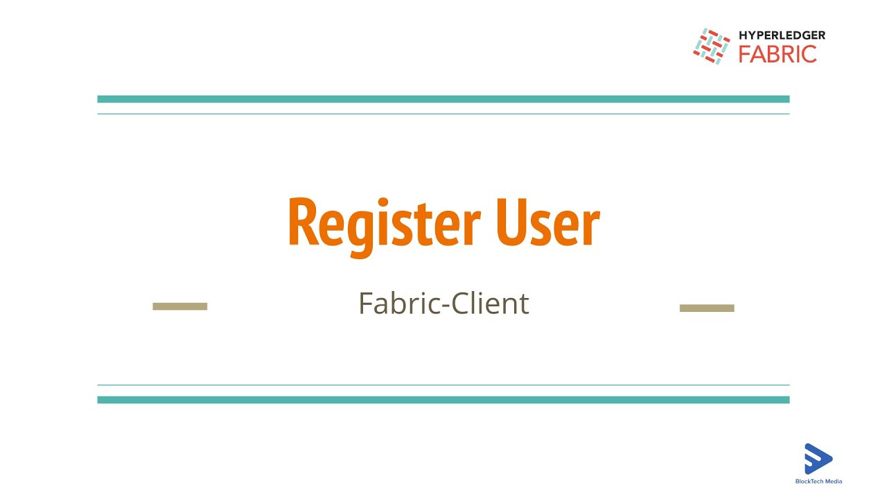 21. Fabric SDK (fabric client ) - Register New User using CA ...