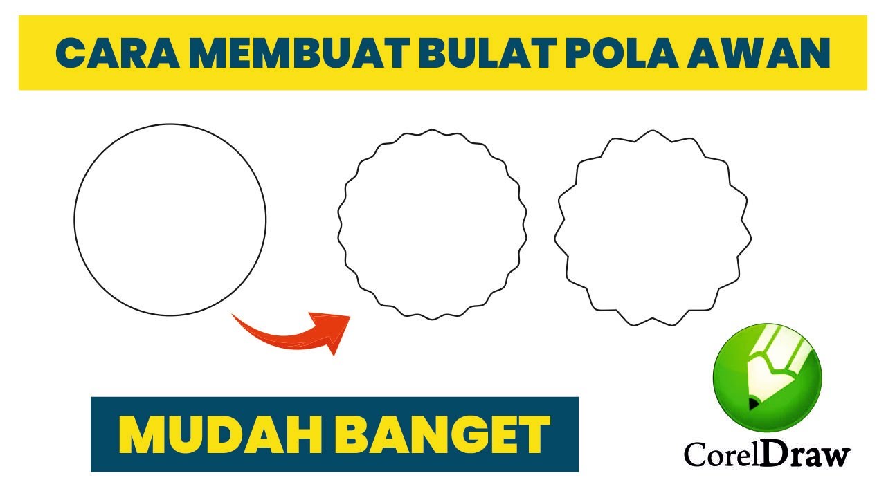 TUTORIAL BULAT POLA AWAN MUDAH,,PAKE APLIKASI COREL DRAW - YouTube