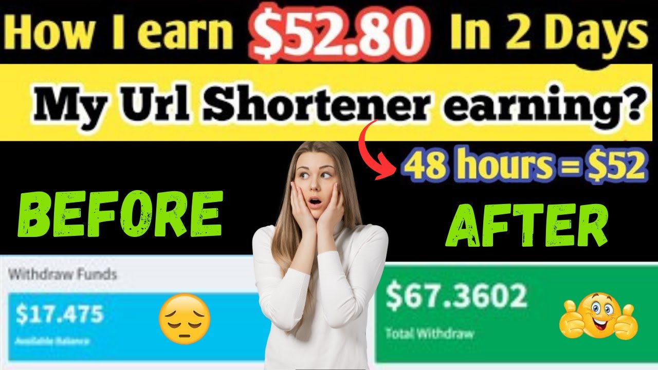 How I earn $52.8 in 2 days | Url Shortener unlimited trick | US Clicks ...
