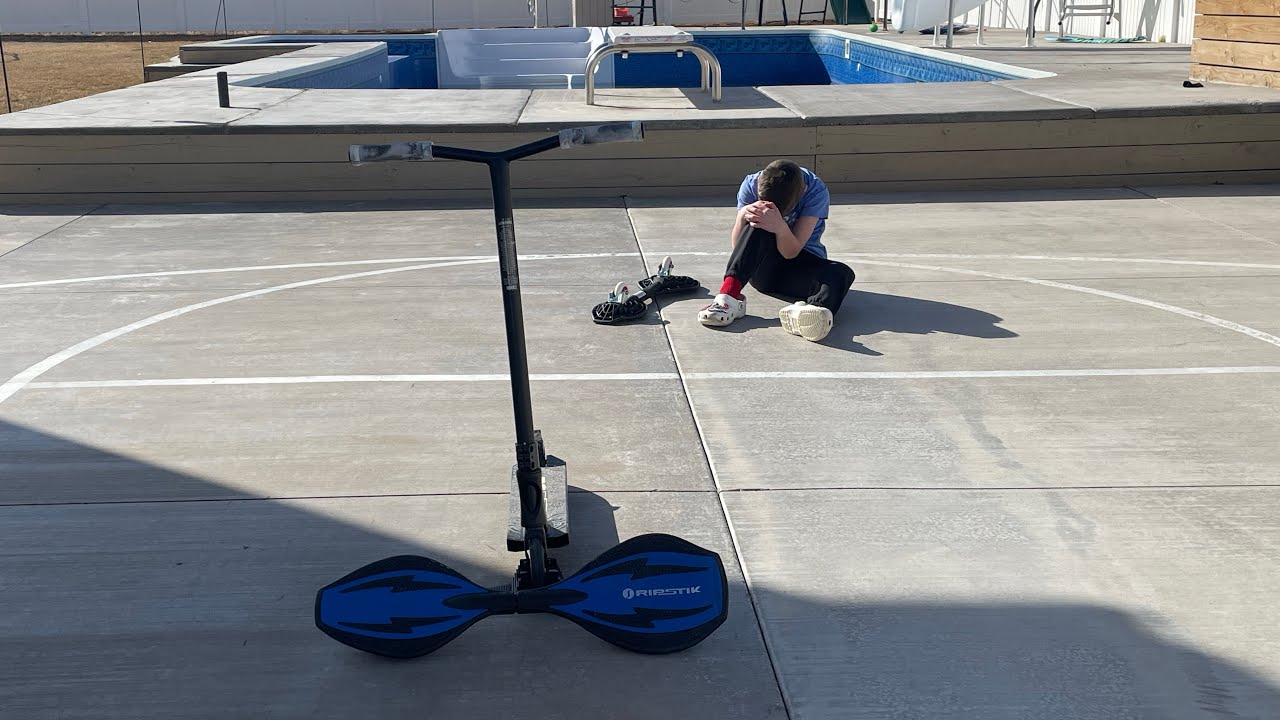 Scooter and rip stick - YouTube