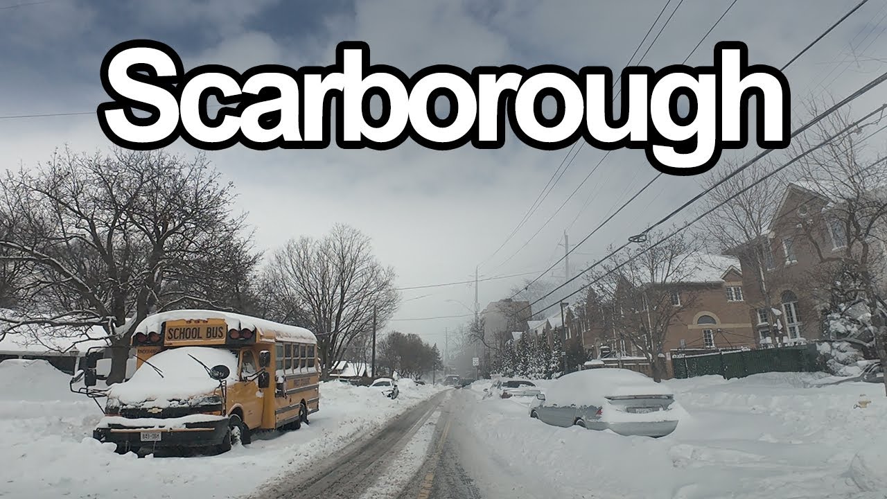 Snow Storm in Scarborough, Ontario | Winter Morning Drive in Canada ️🚗 ...